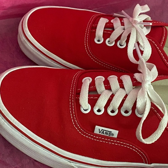 Vans | Shoes | Red Authentic Vans | Poshmark
